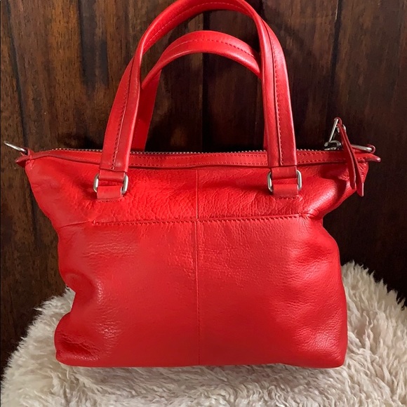 Fossil | Bags | Fossil Red Leather Bag | Poshmark